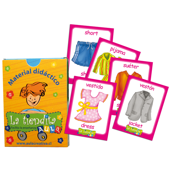 PRENDAS DE VESTIR EN SET 28 TARJETAS DIFERENTES-TIENDITA